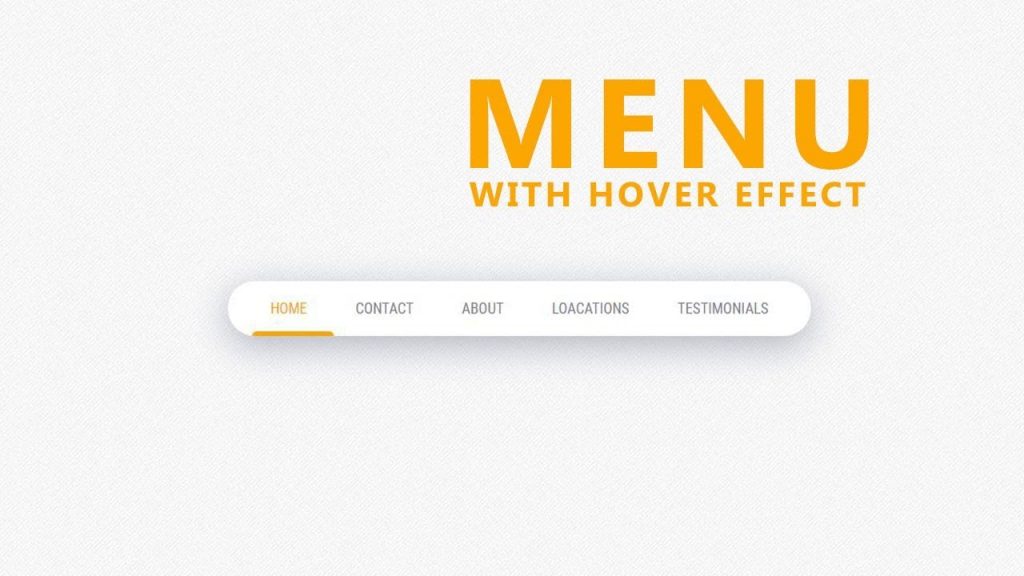 Navbar Menu With Underline Hover Effect Web Design Designing For