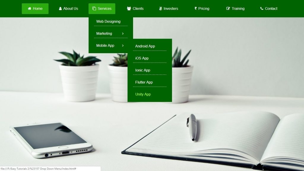 How To Make Drop Down Menu Using Html And Css Html Website Tutorials Designing For Uncertainty
