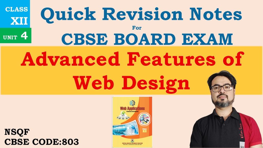 Quick Revision Notes CLASS 12 Web Application 803 Chapter 4 Advanced