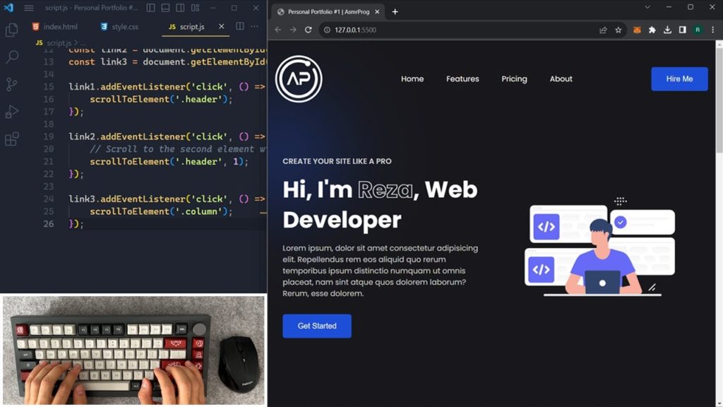 ASMR Programming Complete Responsive Portfolio Design No Talking