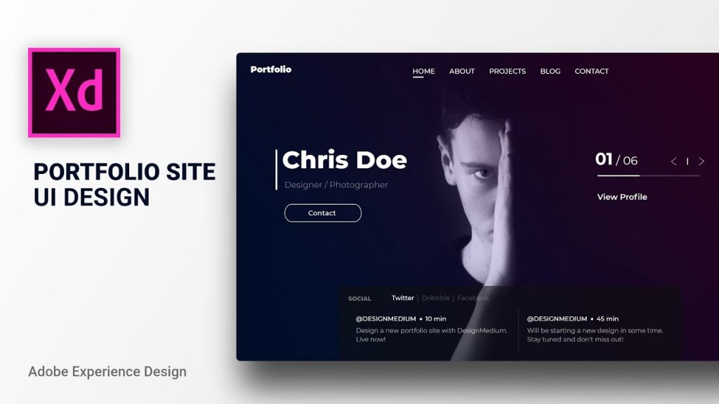 Web Design Speed Art - Modern Portfolio Website in Adobe XD | Designing for Uncertainty