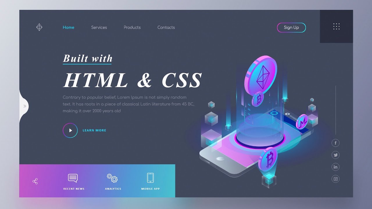 How To Make A Website Using HTML And CSS Website Design In HTML And