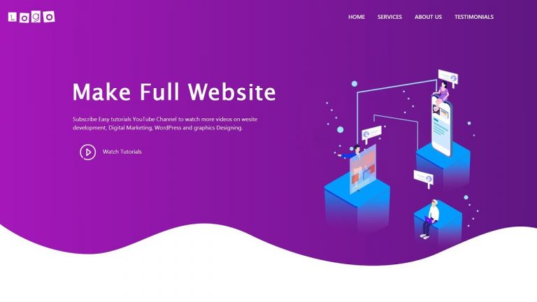 How To Make A Website Using Html Css Bootstrap Complete Website Design Tutorial Designing