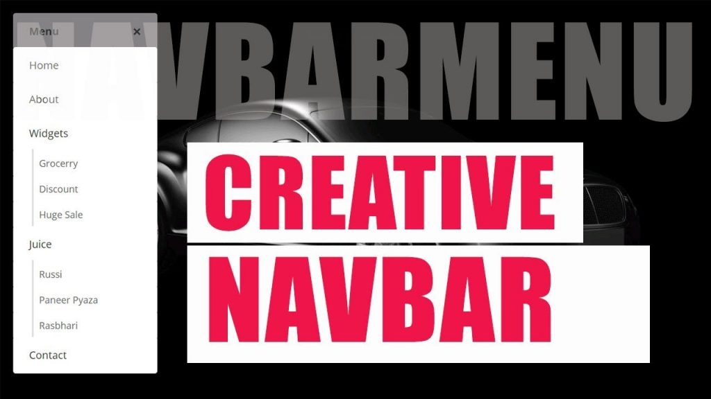 Responsive And Creative Navigation Bar With Html Css And Javascript Web Design Designing For