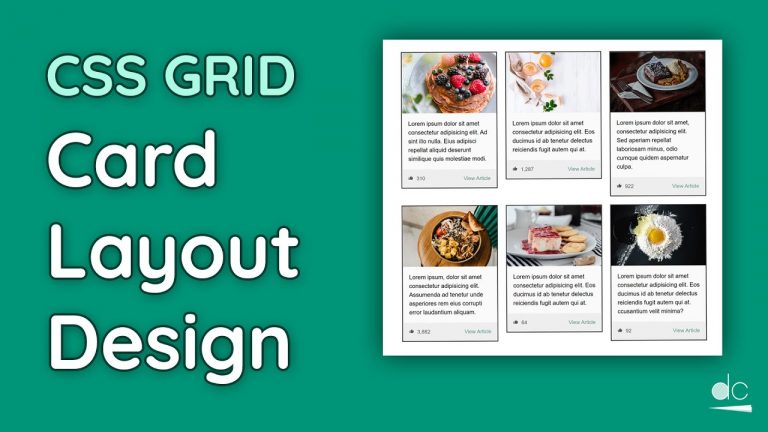 Card Layout Design Tutorial With Html And Css Grid Web Design 2606
