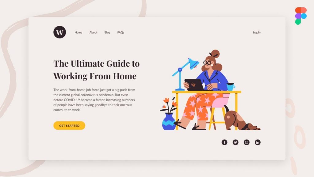 Figma Web Design Working From Home - Speed Art | Designing for Uncertainty