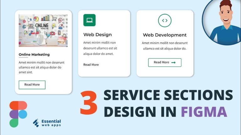Figma Web Design Inspiration for Service Section Design - Figma Web Design Tutorial | Designing ...