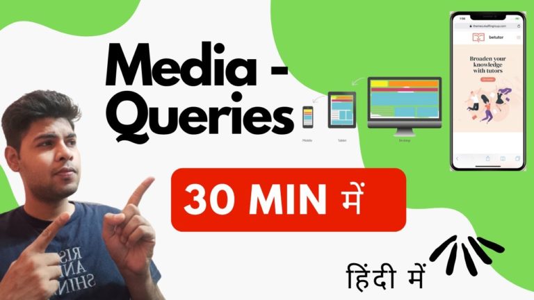 Media Queries In Css In 30 Minutes In Hindi Responsive Web Design Media Queries In Css Css