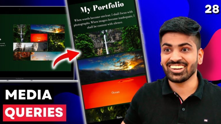 Responsive Website Design With Css Media Queries Complete Web Development Course 28