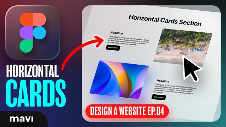 WEB DESIGN IN FIGMA ep.04: Horizontal Text + Image Cards (Free Web ...