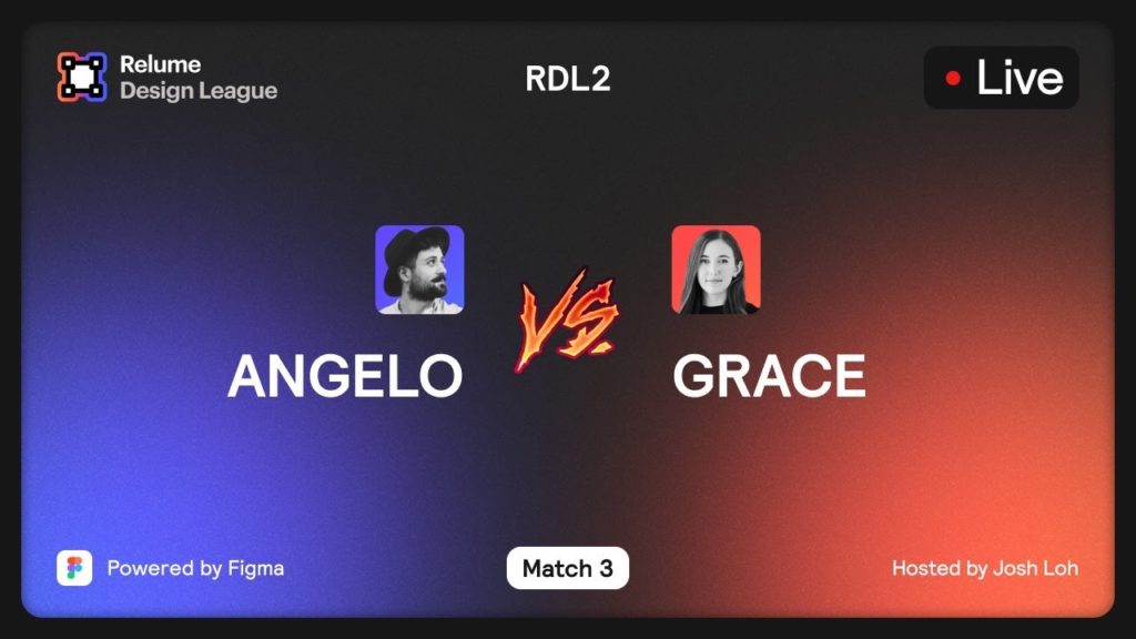 RDL 2 - Match 3: Angelo vs Grace | Web Design Esports on Figma | Designing for Uncertainty