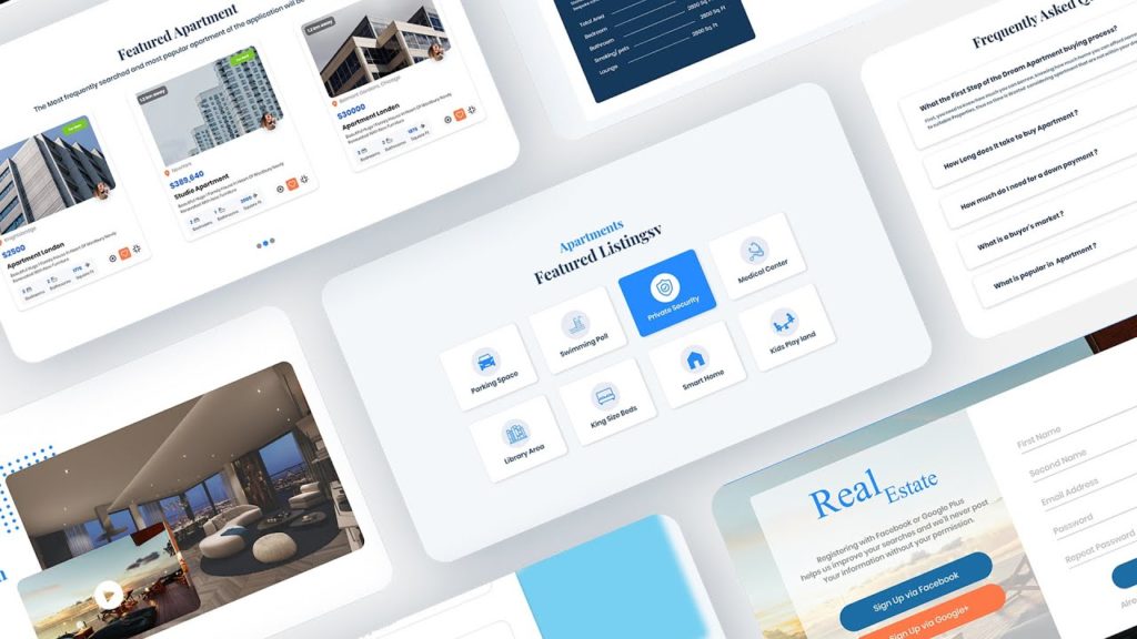 Complete Website UI Kit Design + Prototype In Adobe XD web design ...