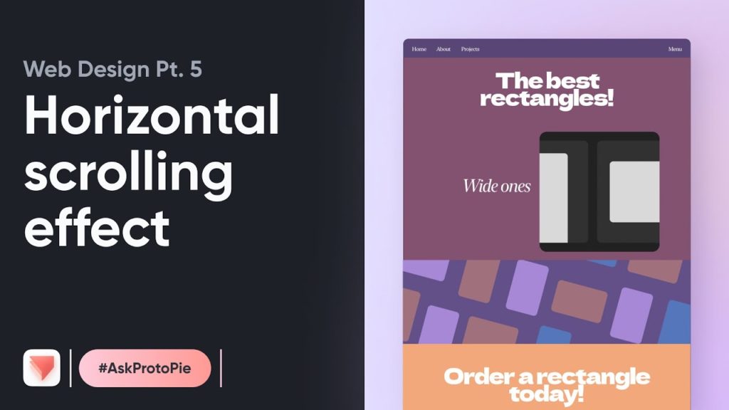 ProtoPie Tutorial | Web Design Series #5 Horizontal Scrolling Effect ...