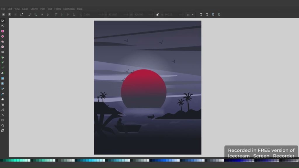 Scenery Graphic Design | #graphicdesign #sunset #boating #trending # ...