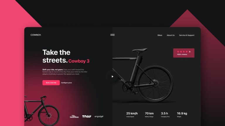 Designing an e-Bike Landing Page UI Design in Figma - Speed Art ...