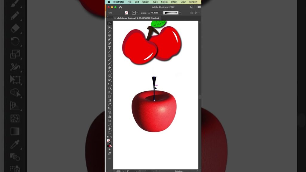 Apple Design Challenge Flat design and 3D design in adobe illustrator ...