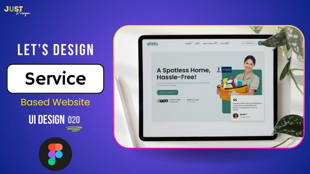 Service Based Web UI PART 1 | UI Design | Live 🔴20 | Figma | Just ...