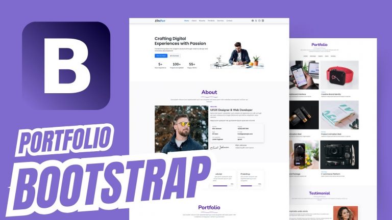 How to Create a Bootstrap Portfolio Website | Bootstrap Web design ...