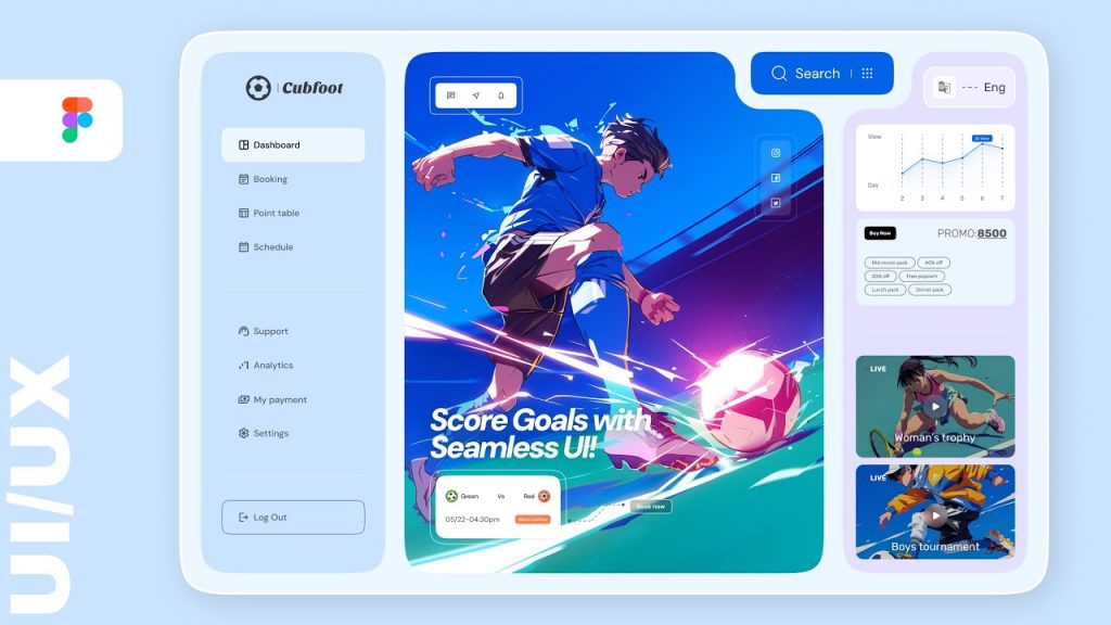 Academic Sports Dashboard UI in Figma: Web Design Tutorial | Designing for Uncertainty