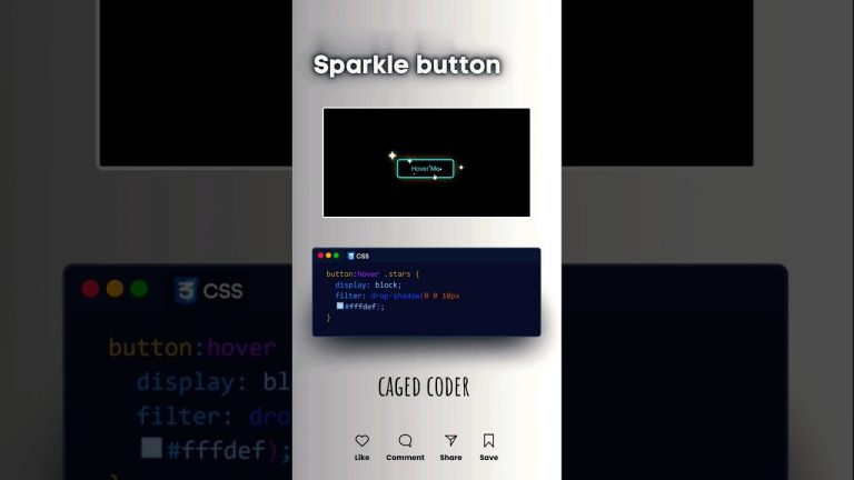 sparkle button using css #webdevelopment #html #css #htmlcss #webdesign ...