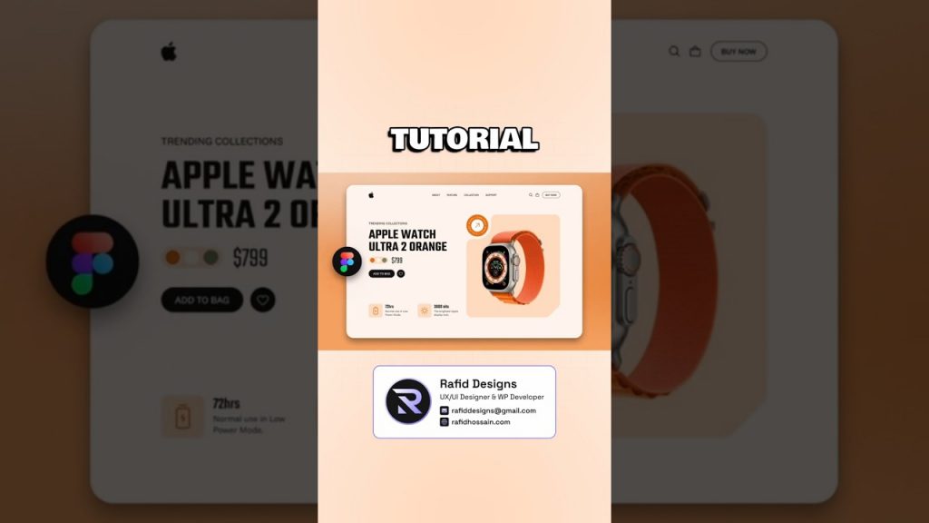 Apple Watch Website UI Design in Figma | Animation in Figma | Figma Tutorial For Beginners ...
