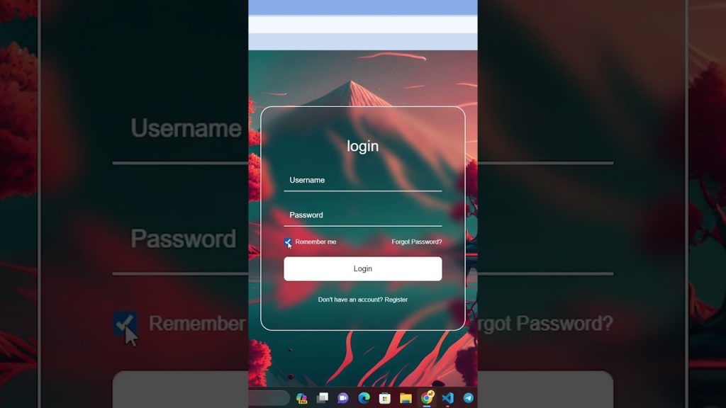Modern login form made with only HTML & CSS - Transparent Login Form | #coding #webdevelopment # ...