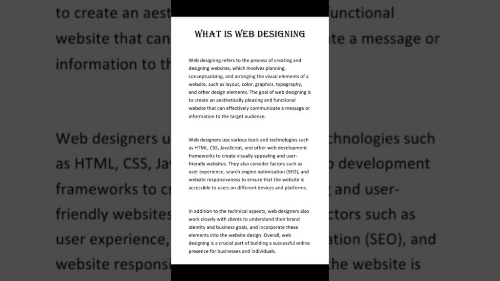 what is web designing. | Designing for Uncertainty