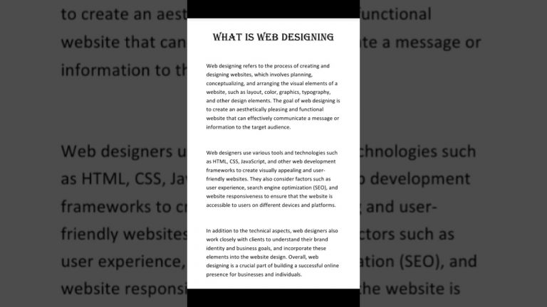 what is web designing. | Designing for Uncertainty